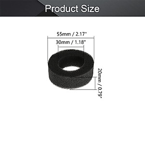 Othmro 3Pcs Absorbent Cotton Filters Replacement Parts Cotton Air Filter Cleaner Durable Cotton Air Purifiers Filter Polygon Replacement Filter for 791-180350 Black