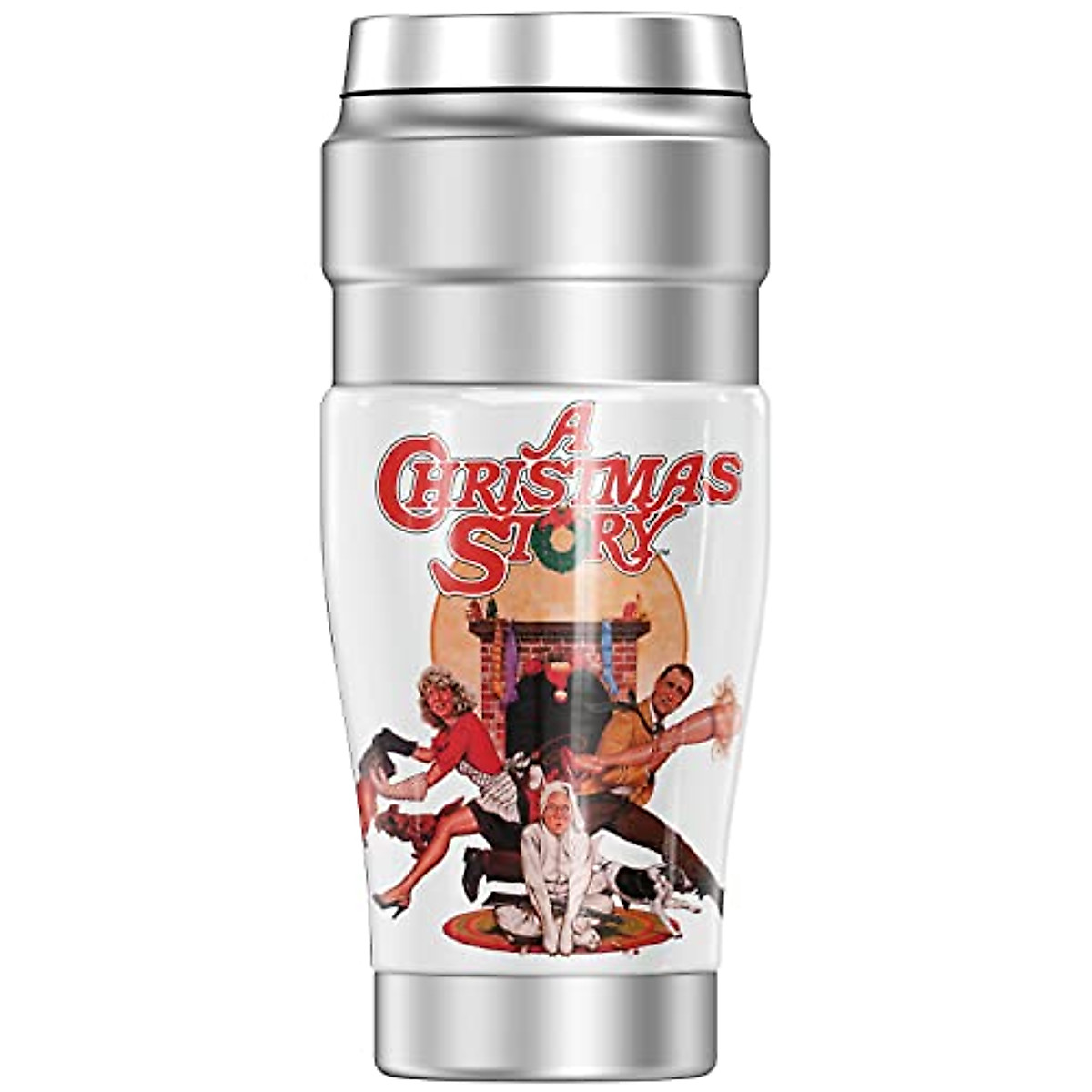 THERMOS A Christmas Story Christmas Story Poster STAINLESS KING Stainless Steel Travel Tumbler, Vacuum insulated & Double Wall, 16oz