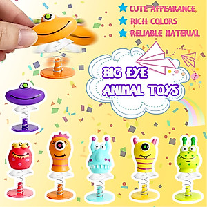 Eerrhhaq 30 PCS Spring Launchers Toys,Big Eye Monster Jumping Popper Toy,Pop Up Bouncy Spring Toys for Kids,Pinata Toys,Goodie Bags,Classroom Prizes