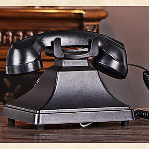 EC VISION Rotary Phones for Landline, Retro Landline Telephone Old Fashion Home Phones with Mechanical Ringer and Speaker Function(Black)