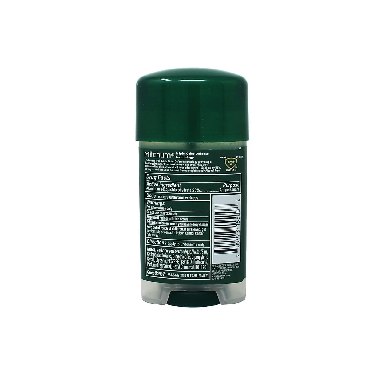 Mitchum Power Gel Antiperspirant Deodorant - Unscented - Net Wt. 2.25 OZ (63 g) - Pack of 3