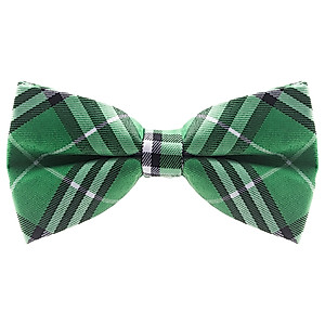Man of Men Green Bow Ties for Men, Green Bow Tie, Green Bowtie - Green Plaid