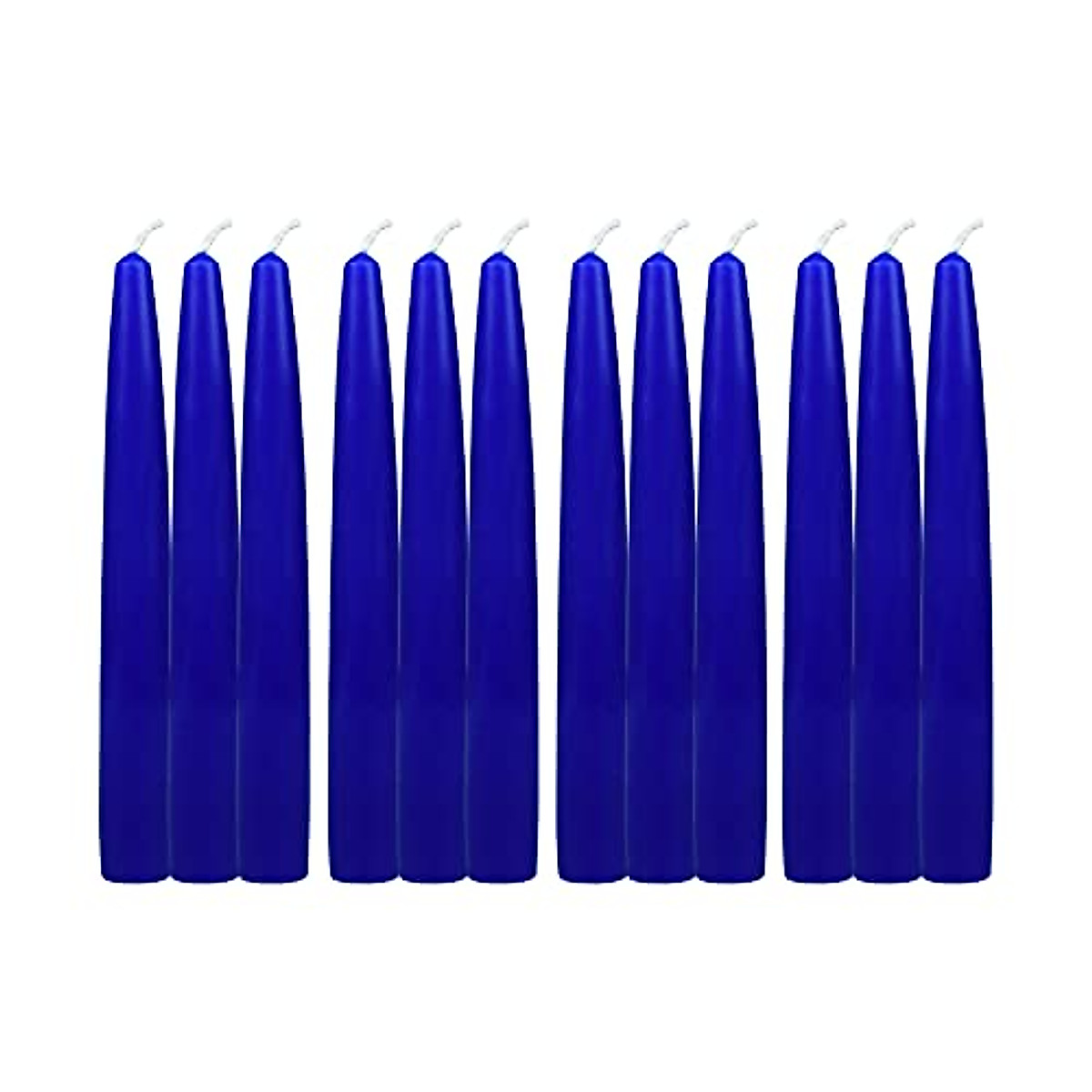 Zest Candle 12-Piece Taper Candles, 6-Inch, Royal Blue
