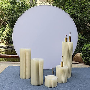 7.2x7.2ft White Round Backdrop Cover White Circle Backdrop Cover Round Fabric Photo Background for Photography Party Birthday Wedding Baby Shower Home Decorations