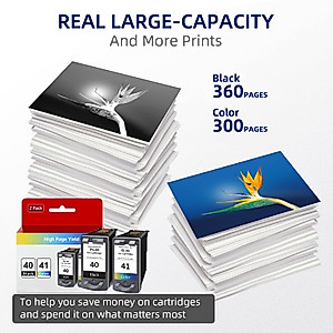 InkSpirit Remanufactured Ink Cartridge Replacement for Canon PG-40 CL-41 PG40 CL41 Black Color Use in Pixma MP140 iP2500 MP470 MP190 MP160 iP2600 iP1800 MP210 iP1900 iP1700 iP1600 (1 Black, 1 Color)