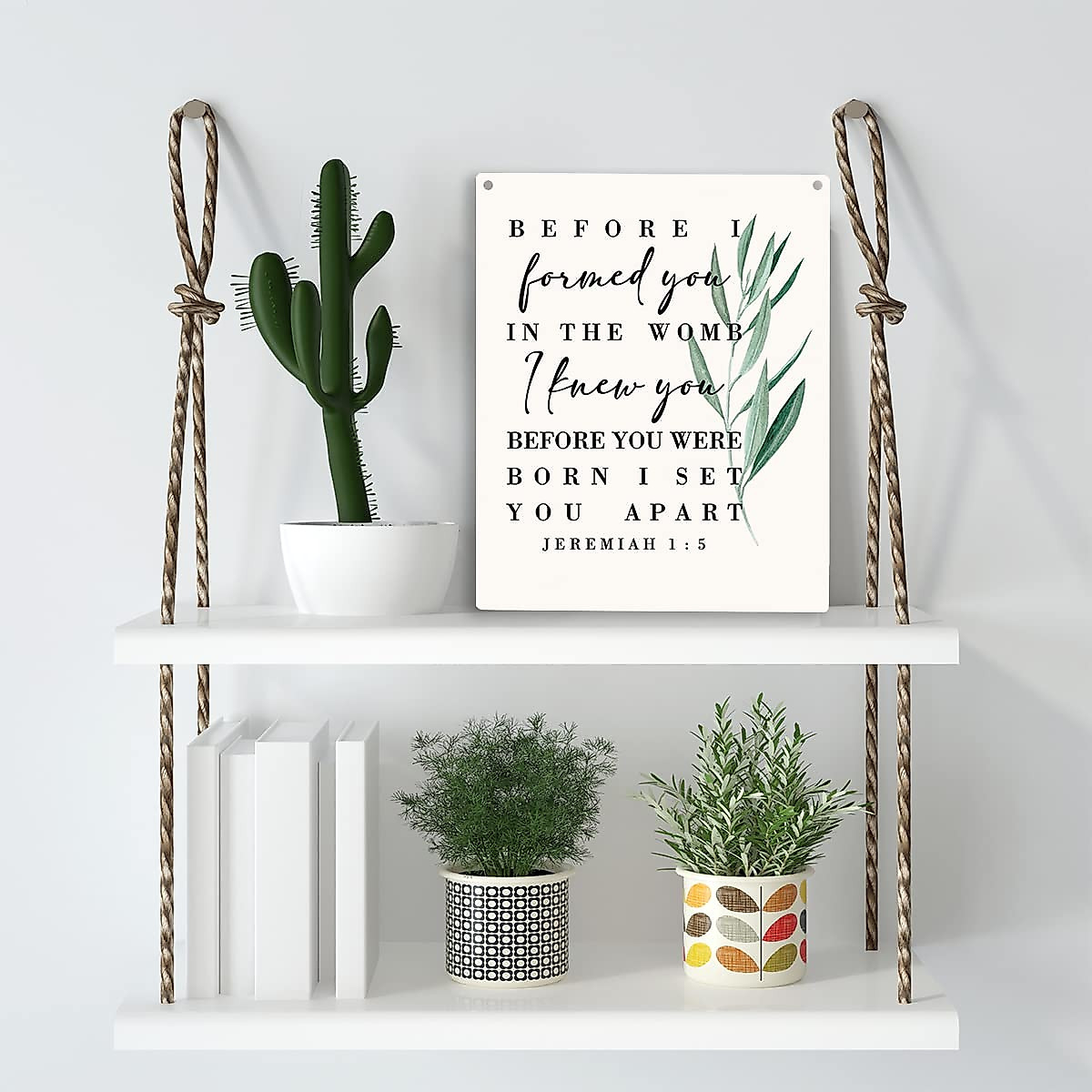 Christian Nursery Decor Before I Formed You In the Womb I Knew You Wooden Hanging Sign Baby Shower Bible Verse Wall Art Nursery Bedroom Decor Nursery Gifts 8 x 10 Inches