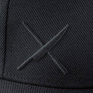 Mercer Culinary Unisex Adult Raised Black Logo Cap, Black W/Small Black Logo