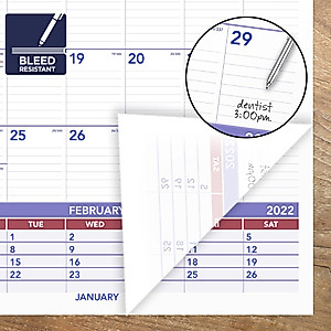 2022 Wall Calendar by AT-A-GLANCE, 15-1/2" x 22-3/4", Large, 3-Month, Wirebound (PM628)