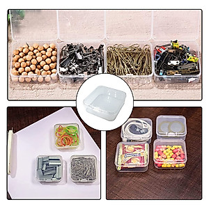 12 Pcs Bead Storage Containers Plastic Beads Storage Boxes with Strong Lids Clear Storage Boxes for Storing and Carrying Beads Coins Jewelry Pills