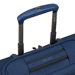 DELSEY Paris Helium DLX Softside Luggage Under-Seater with 2 Wheels, Navy Blue, Carry on 16 Inch