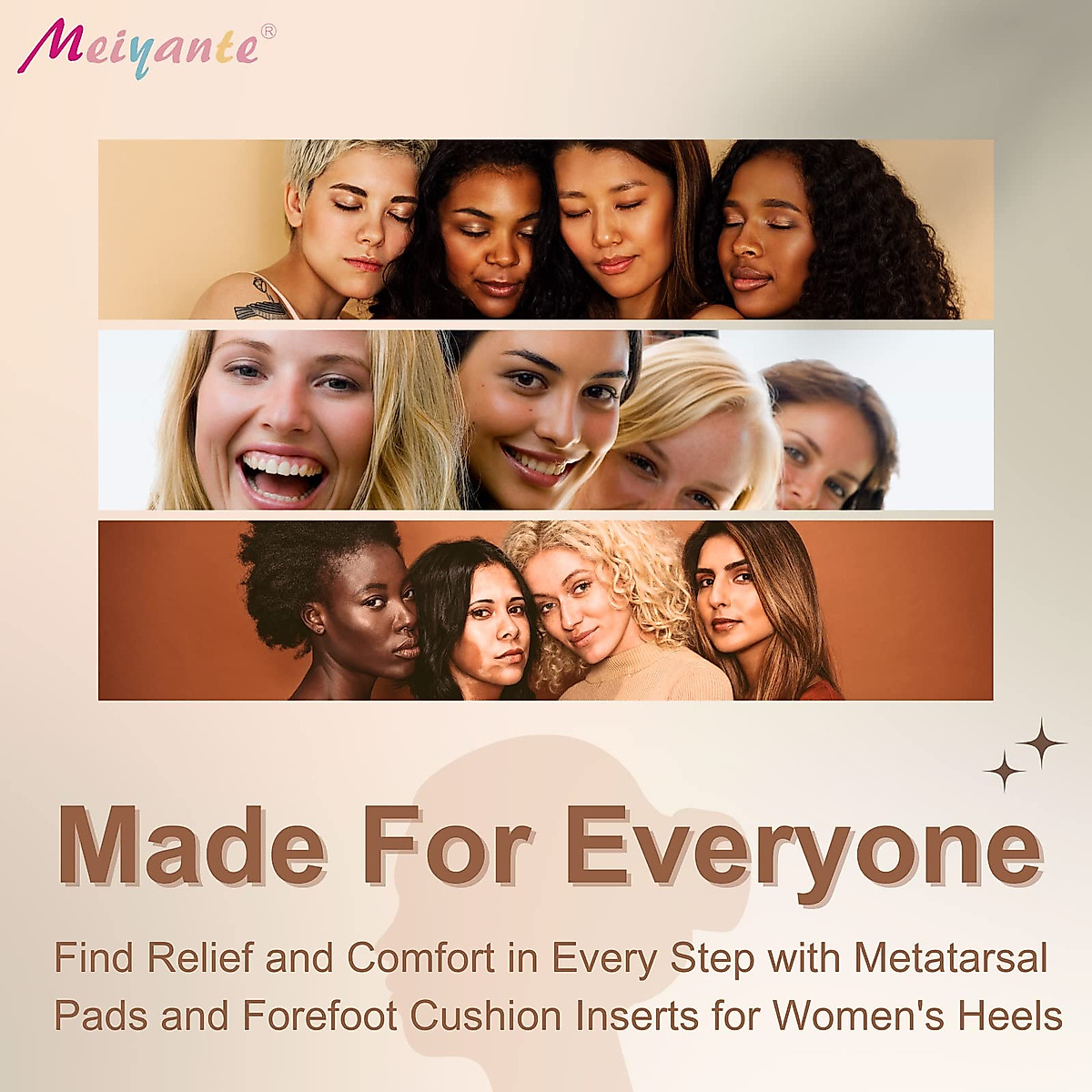 Metatarsal Pads Women | Heel Inserts for Women | Ball of Foot Cushions (2 Pairs Foot Pads) All Day Pain Relief and Comfort One Size Fits Shoe Inserts for Women Foot Pads Metatarsal Pads Women (Clear)