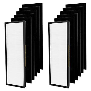 2 Pack NEA-F1 Post Filters and 10 Pack NEA-C1 Activated Carbon Pre Filters, Compatible with Eureka NEA120 and Toshiba CAF-W36USW