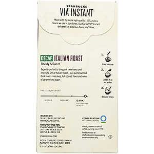 Starbucks VIA Decaf Italian Coffee 12 packets, 0.11 ounce