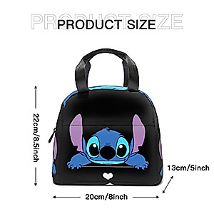 GCNqat Reusable Insulated Lunch Bag Portable Lunch Box Anime Lunch Tote for Men Women Work Picnic Outdoor Camping
