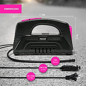 Electric Air Compressor Tire Inflator AC/DC Portable for Car – DC 12V, Home – AC 110V, Upscale, with Digital Pressure Gauge, Air Pump for Car Tires, Motorcycle, Bike, Basketball and More