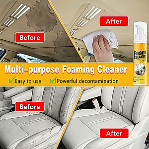 Car Foam Cleaner, Car Magic Foam Cleaner, Foam Cleaner All Purpose, Multi purpose Foam Cleaner for Car Detailing, Stain-Removing Foam Cleaner for Car Seats and Upholstery - 100 ml