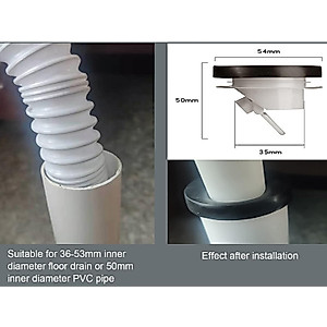 White Odor Proof Shower Floor Drain Backflow Preventer Drain Stopper One Way Drain Valve Sewer Core Drainage Insert Drain Plug Drainer Drain Strainer for Bathroom Sink and Bathtub Drain Strainers