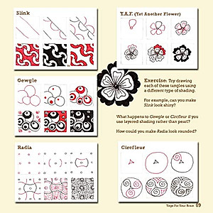 Yoga for Your Brain (TM): A Zentangle (R) Workout (Design Originals) Over 60 Tangle Patterns, Plus Ideas, Tips, and Projects for Experienced Tanglers (Sequel to Totally Tangled: Zentangle and Beyond)