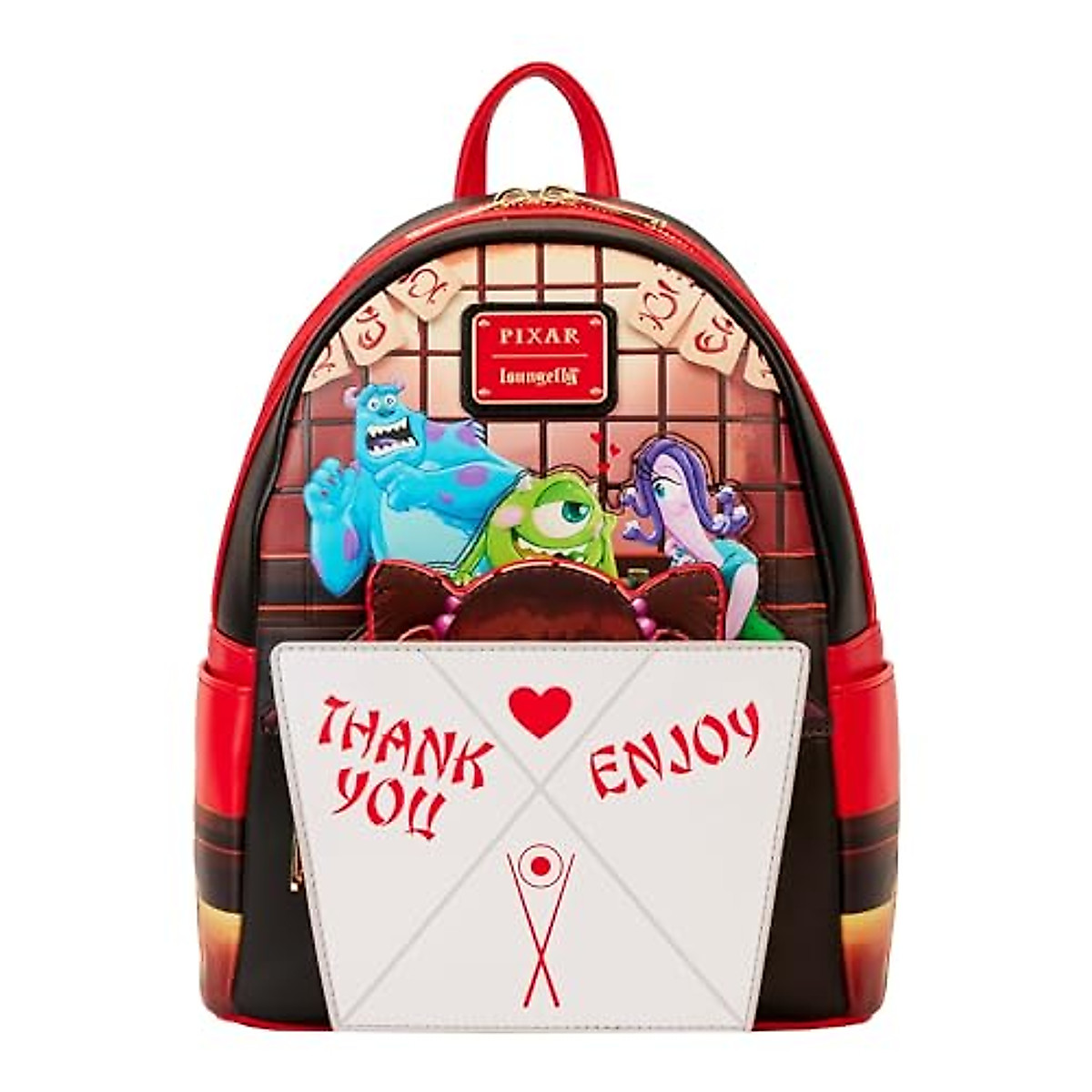 Loungefly Disney Monsters, Inc. Harryhausen's Takeout Boo Pop-Up Mini Backpack