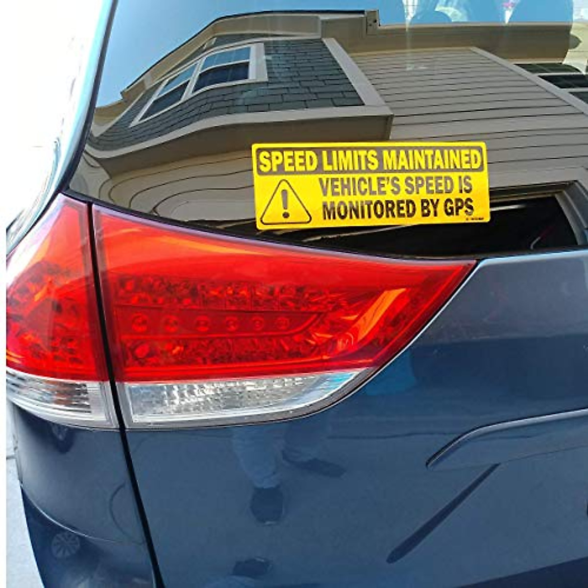 TOTOMO 2pk Vehicle Speed is Monitored by GPS Speed Limits are maintained Sticker 10"x3.5" Highly Reflective Premium Quality Car Safety Caution Sign #SDM-14