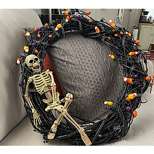 e Crafty 16" Halloween Skeleton,Full Body Skeleton with Posable Movable Joints for Haunted House Props Decorations