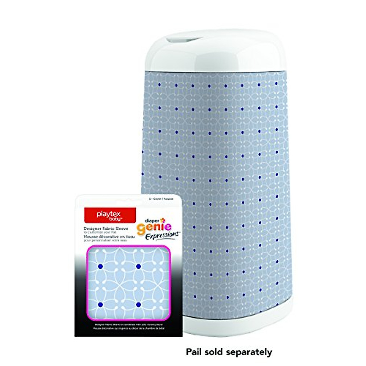 Playtex Diaper Genie Expressions Diaper Pail Fabric Sleeve, Blue Tile
