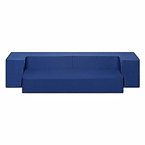 PrimaSleep 8 Inch Gel Memory Foam Multi-Function Mattress/Floor Mat/Sofa/(Dark Blue), Twin
