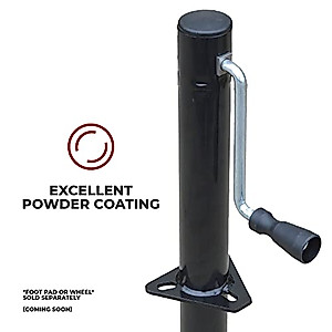 Side Wind Trailer Jack | 5000lb Capacity A-Frame | 14 4/5" Travel | Excellent Powder Coating | Great for Trailers, Campers, Boats, & More | BJ-5000SW-1