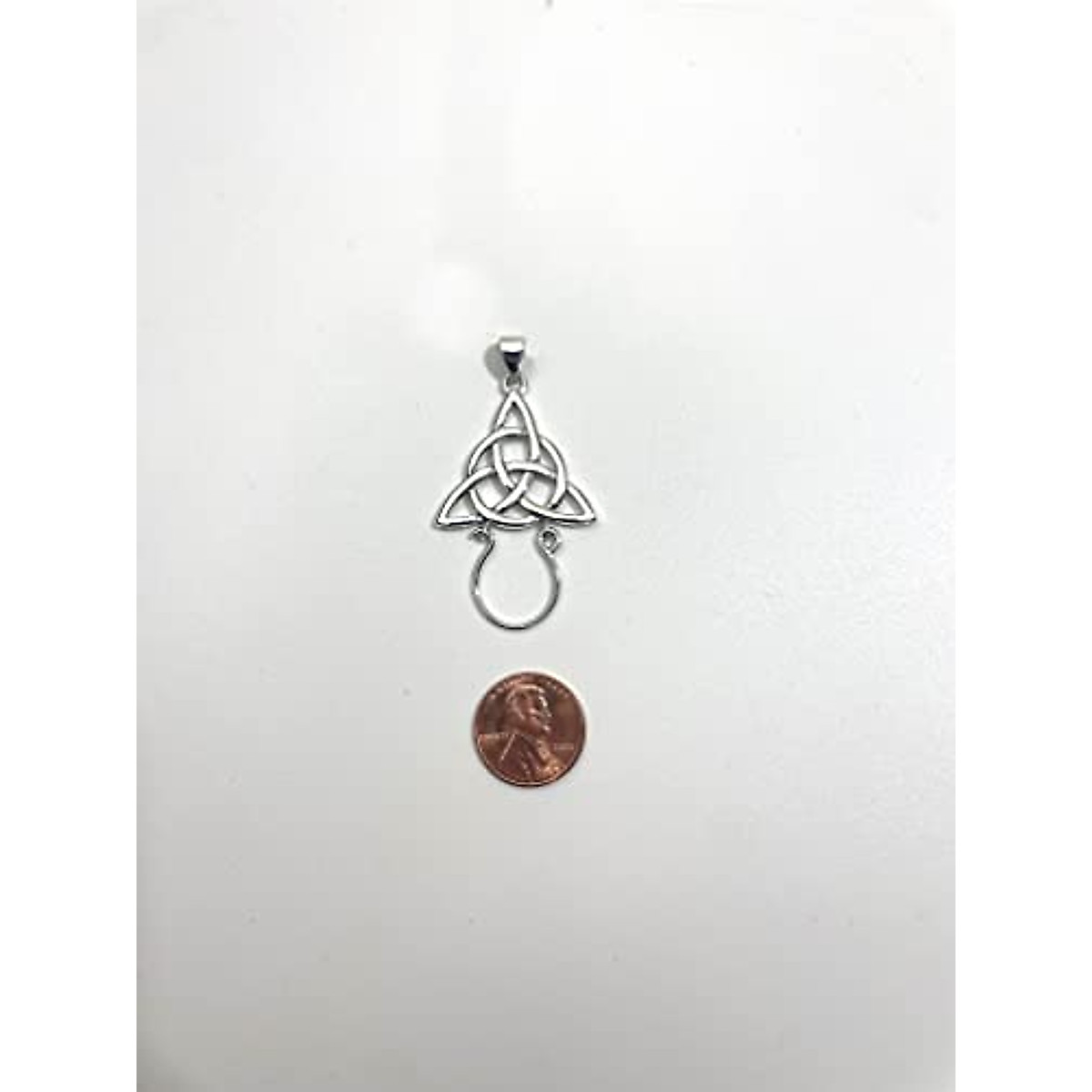 Jewelry Trends Trinity Triquetra Charm Holder Sterling Silver Pendant