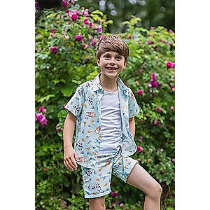 Bluey Bingo Toddler Boys Hawaiian Button Down Shirt and Shorts 3T