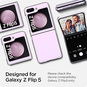 AICase for Samsung Galaxy Z Flip 5 Case Clear, [Anti-Yellow] Ultra-thin Slim Fit Transparent Hard PC Phone Case for Samsung Flip 5 5G