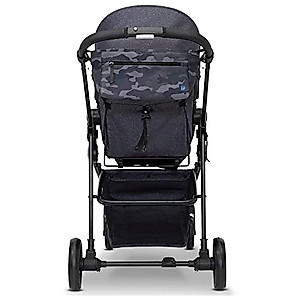 GAP babyGap 2-in-1 Carriage Stroller - Car Seat Compatible - Easy One-Handed Fold - Lightweight Stoller with Oversized Canopy & Reclining Seat - Made with Sustainable Materials, Black Camo