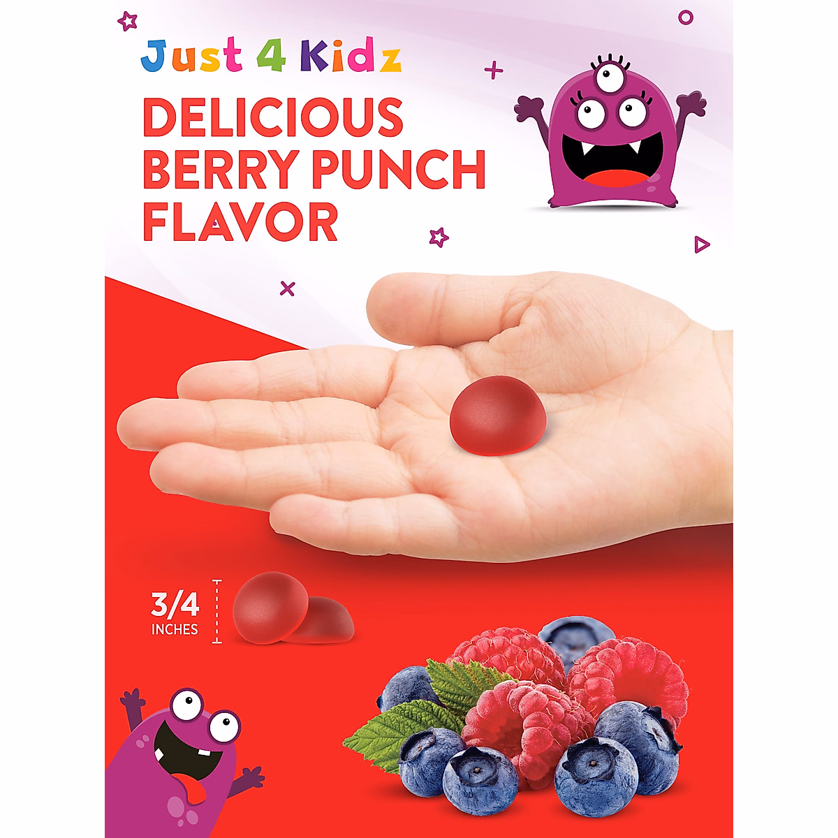 Nature's Truth Kids Multivitamin Gummies with Probiotics | 60 Count | Berry Punch Flavor | Vegetarian, Non-GMO, and Gluten Free Supplement