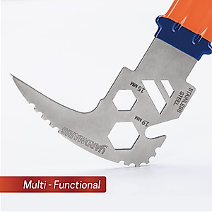 YARDMARIS Hookaroon 13.5 Inch Stainless Steel Pickaroon for Log Pulling and Moving Wood Firewood Tool