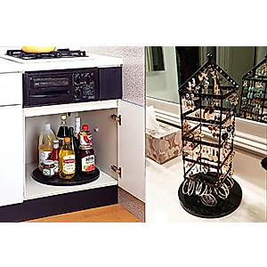 12" Heavy Duty Rotating Swivel Turntable Stand with Steel Ball Bearings for TV/Computer/Monitor, 2 PCS