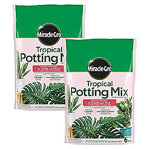 Miracle-Gro Tropical Potting Mix - Growing Media for Tropical Plants Living in Indoor and Outdoor Containers, 6 qt. (2-Pack)