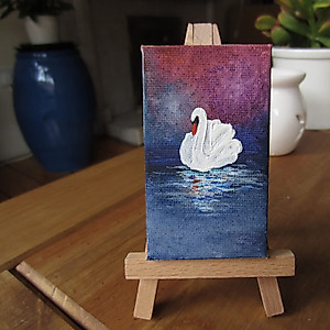 MYYZMY 5.9 Inch Mini Wood Display Easel, 10 Pcs Tabletop Easels for Displaying Photos, Picthres