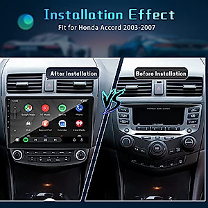 Android 11 Car Stereo for Honda Accord 7th 2003 2004 2005 2006 2007 Built-in Wireless Carplay Android Auto 10 Inch Touchscreen Radio with Backup Camera GPS WiFi HiFi Bluetooth Steering Wheel Control