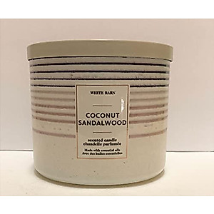 Bath and Body Works, White Barn 3-Wick Candle w/Essential Oils - 14.5 oz - 2021 Fresh Spring Scents! (Coconut Sandalwood)