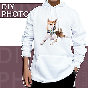 AiDiYGECO 3pcs Sublimation Hoodies Blank Men 100 Polyester Hoodie For Sublimation (XL)