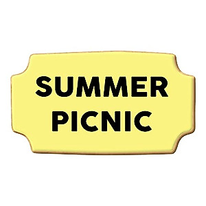 Ticket Plaque Cookie Cutter 3.75 Inch - Made in the USA – Foose Cookie Cutters Tin Plated Steel Ticket Plaque Cookie Mold