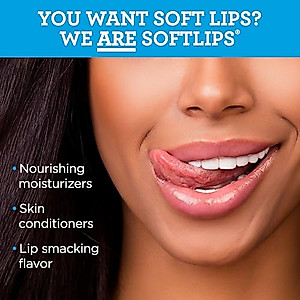 Softlips Daily Lip Moisturizer For Very Dry Lips, Vanilla Flavored Lip Balm, SPF 20, Hydrates, Soothes & Prevents Dry, Chapped Lips, Smooth Glide Formula, Dermatologist Tested, Pack of 2 Chap Sticks