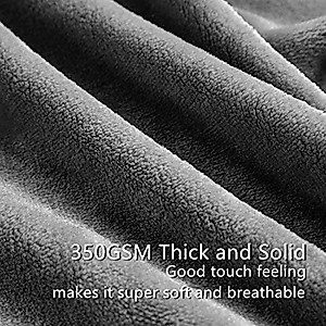 Charm Heart Luxury Fleece Blanket,All Season 350GSM Blanket Super Soft Lightweight Warm Blanket for Home Bed Blankets King Size, Dark Grey 90×108 in