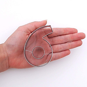 Number Six (6) Cookie Cutter, Premium Food-Grade Stainless Steel, Dishwasher Safe (6)