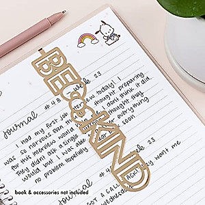 Hello Kitty “Be Kind” Theme Gold Plated Metal Bookmark Clip - Book Marker to Mark Your Page & Keep Your Place. Bookmark by Hello Kitty x Erin Condren.
