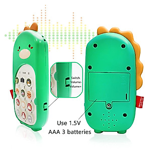 RUAN Baby Cell Phone Toys with Music ,Kids Teething Toys Play Phone Musical Educational Toys for 6 12 16 18 Months Baby Toddlers and Aged 1+ Kids