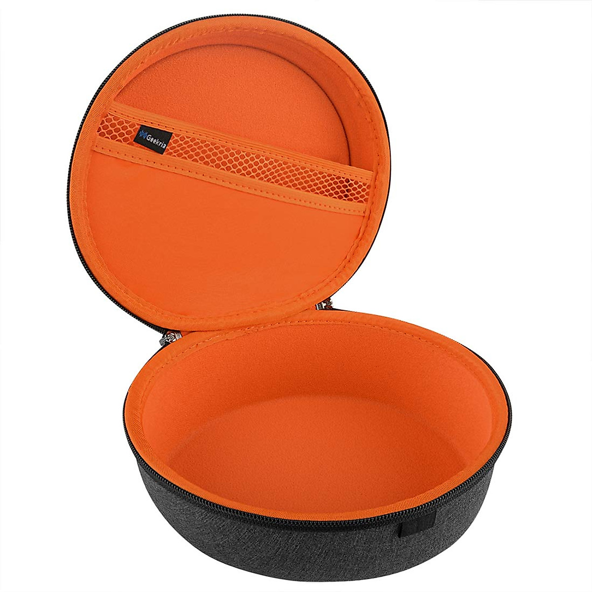 Geekria Shield Headphones Case Compatible with Sennheiser HD598, HD650, HD600, HD558, HD518, HD280 Pro, Case, Replacement Hard Shell Travel Carrying Bag with Cable Storage (Dark Grey)