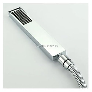 MIYANXI , Contemporary 100% Brass Waterfall 3-Hole Bathtub Faucet with Hand Shower in Polished Chrome,Kitchen Sink Faucet, WJ5501