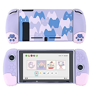 GeekShare Soft Silicone Protective Case Compatible with Nintendo Switch Console (Purple)