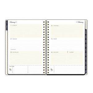 Southworth 2021 Yearly Planner (January, 2021-December, 2021), Monthly and Yearly Planner, 7”x9.25”, Weathered Gold Weave, Premium 28lb/105gsm Paper, Twin Wire, 82 Sheets/164 Pages (91906)